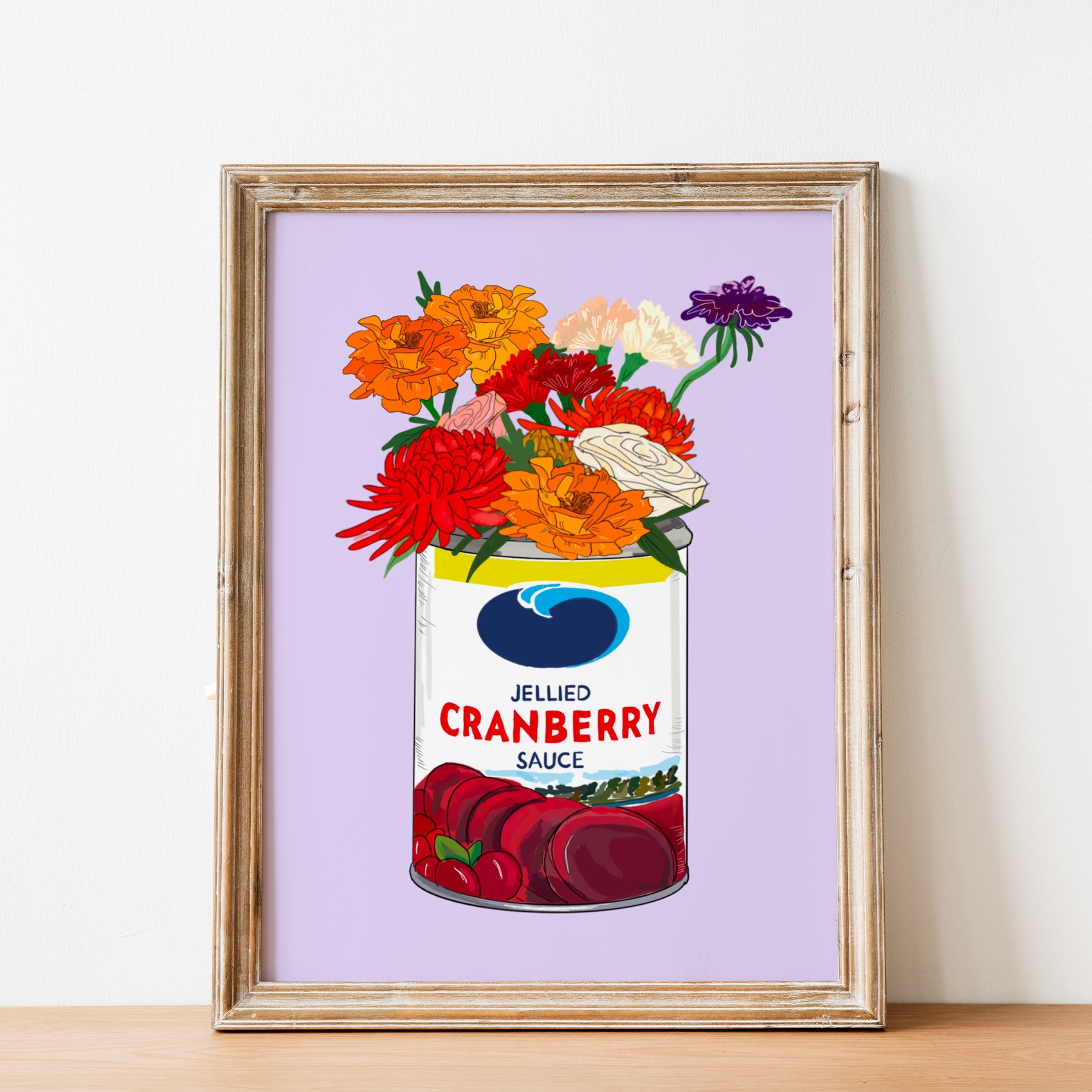 Cranberry Sauce Illustrated Wall Print – Cute Salute
