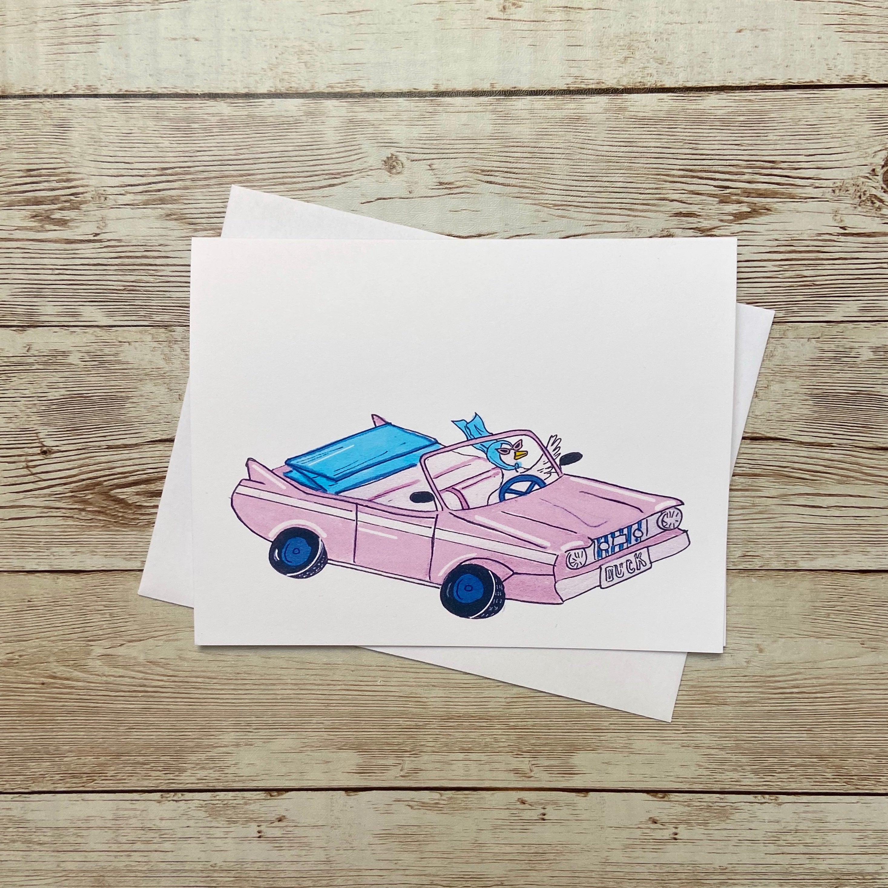 Duck Convertible Greeting Card – Cute Salute