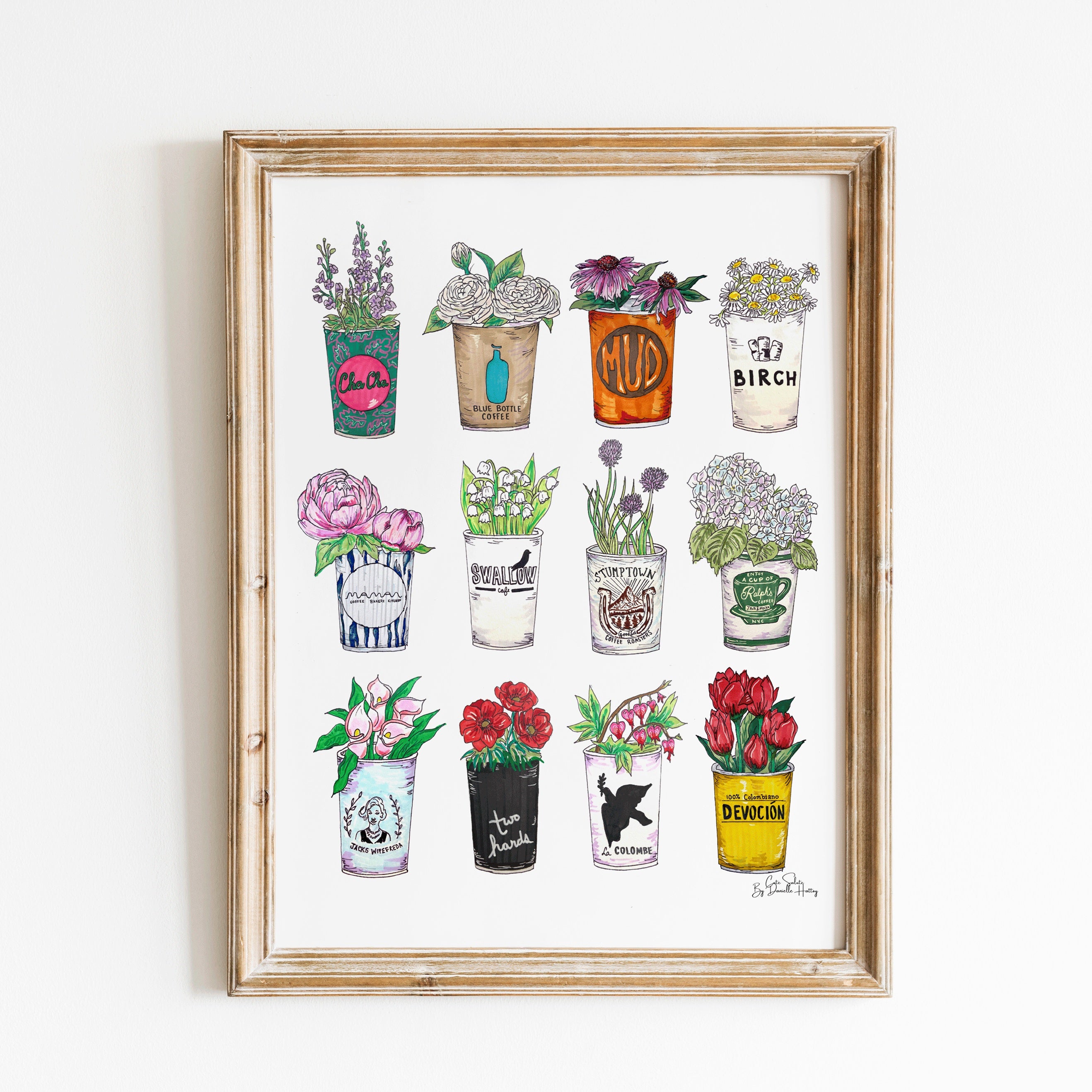 NYC Coffee Cups Wall Print – Cute Salute